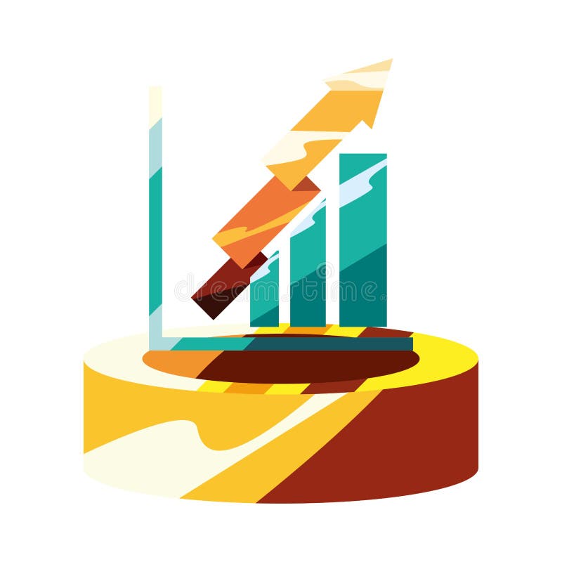 Business Chart Arrow Up Coin Stock Vector - Illustration of money ...