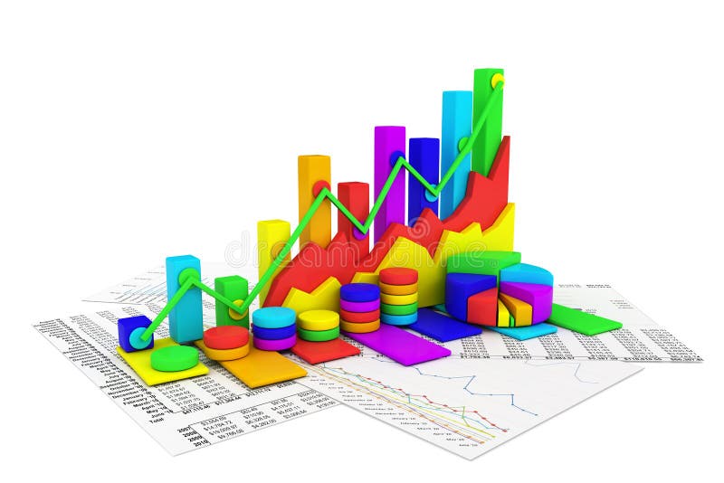 Business graph stock illustration. Illustration of business - 4630543