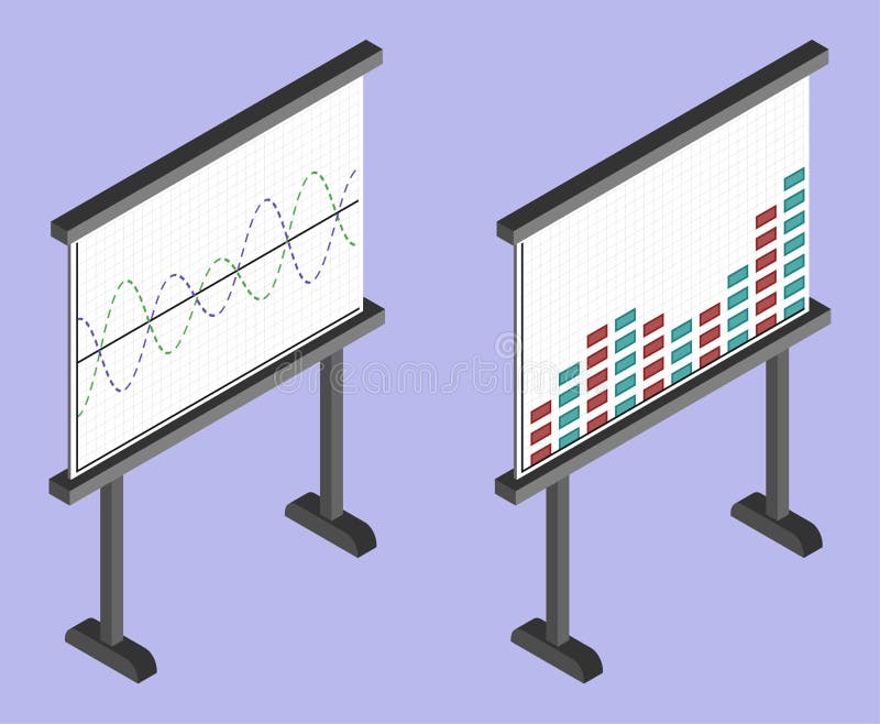 Business Chart Board. Set of Graphs. Data Visualization. Stock Vector ...
