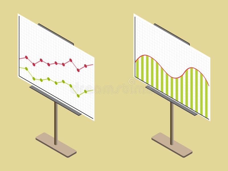 Business Chart Board. Set of Graphs. Data Visualization. Stock Vector ...