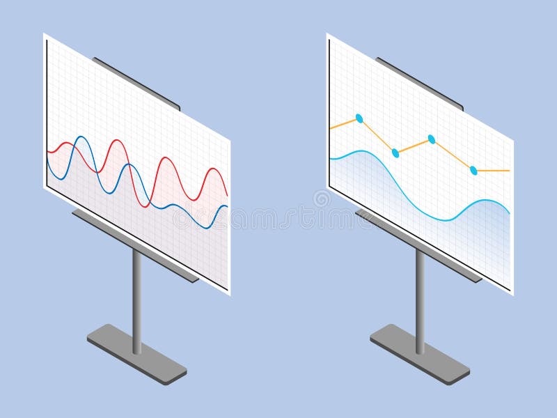 Business Chart Board. Set of Graphs. Data Visualization. Stock Vector ...