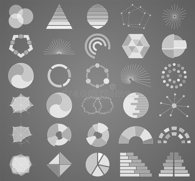 Business Chart Collection. Set of Graphs. Data Visualization. Stock ...