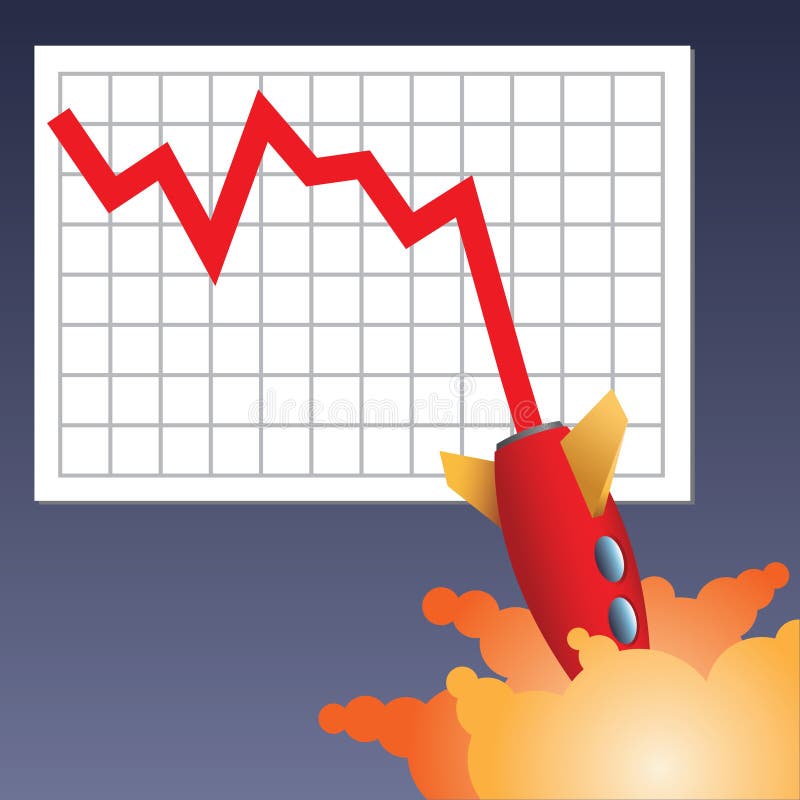 Business Chart Crashing Down Stock Vector - Illustration of market ...