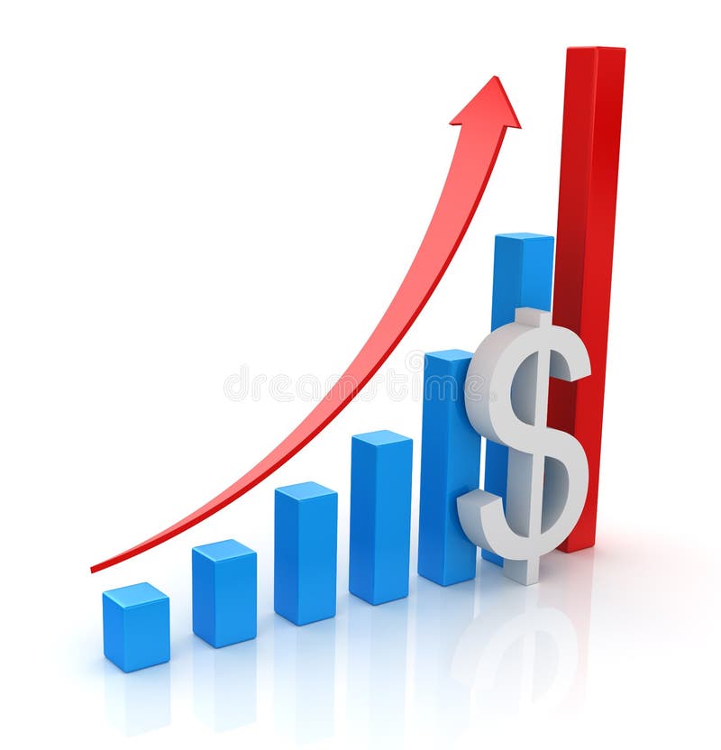 Business chart - dollar stock illustration. Illustration of graph ...