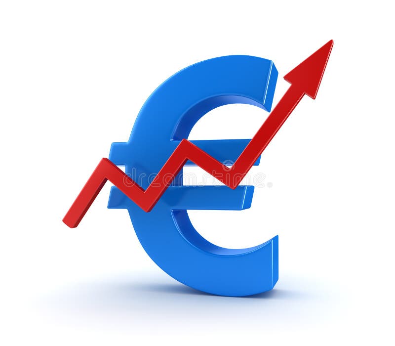 Business Chart with Euro Symbol Stock Illustration - Illustration of ...