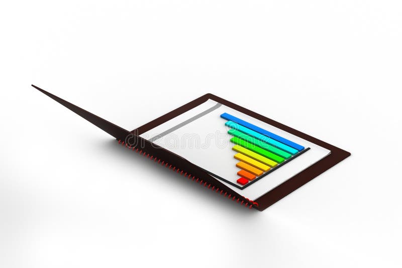 Business chart and files stock illustration. Illustration of earnings ...