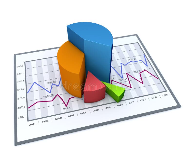 Financial Business Chart and Graphs Stock Illustration - Illustration ...