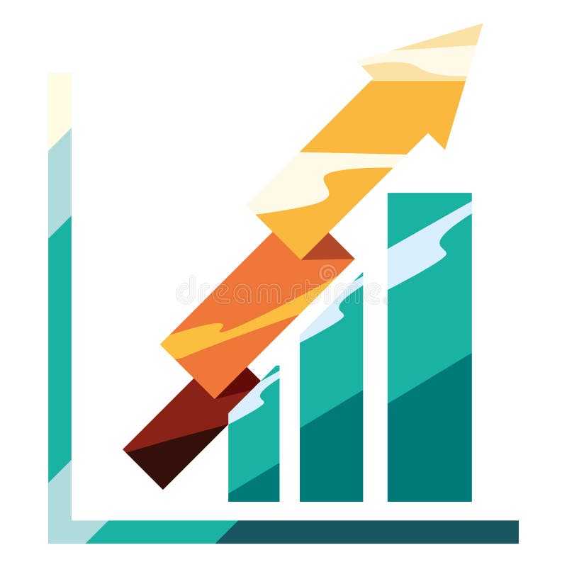 Business Chart Gold Arrow Profit Stock Vector - Illustration of ...