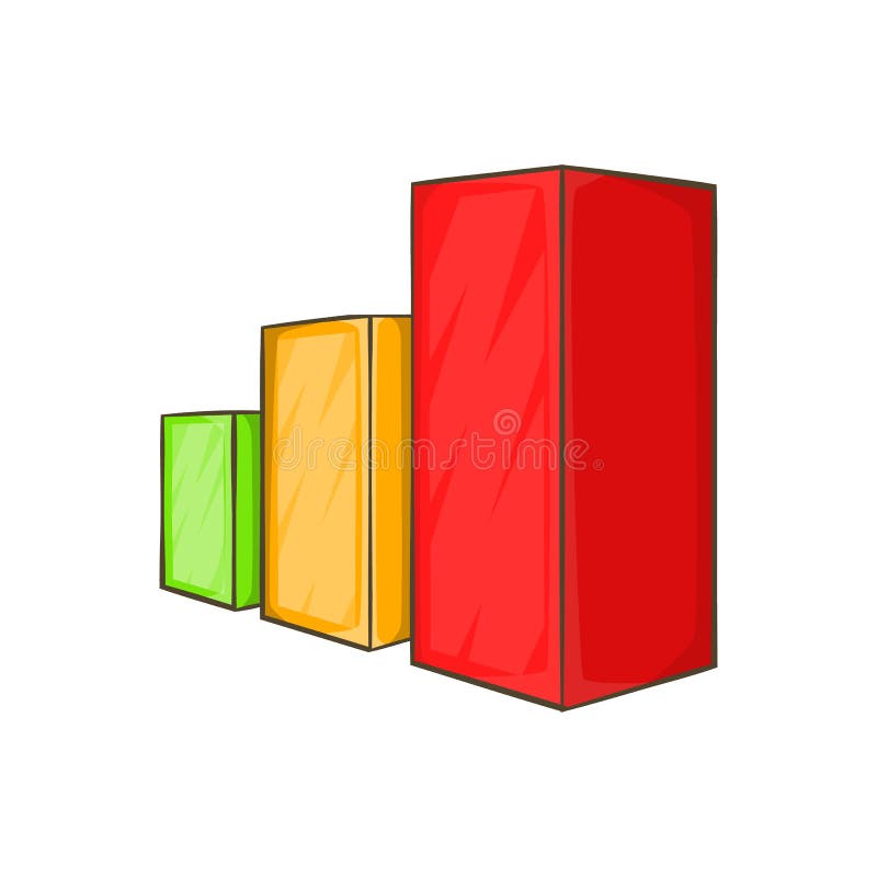 Business Chart Icon, Cartoon Style Stock Vector - Illustration of ...