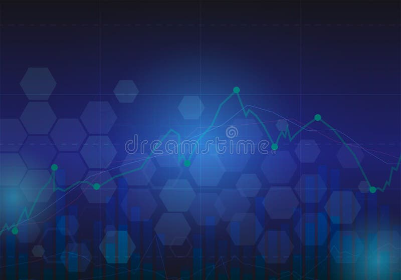 Design for Business Chart with Line Graph and Bar Stock Illustration ...