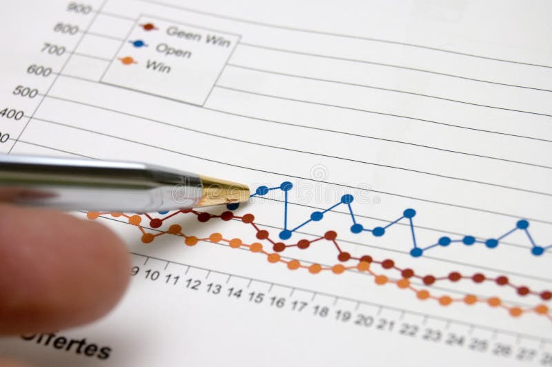 Business chart with penn stock photo. Image of accounting - 1384610