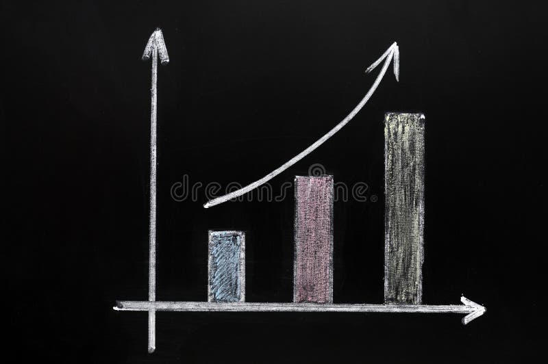 Business Chart Showing Positive Growth Stock Photo - Image of chalk ...