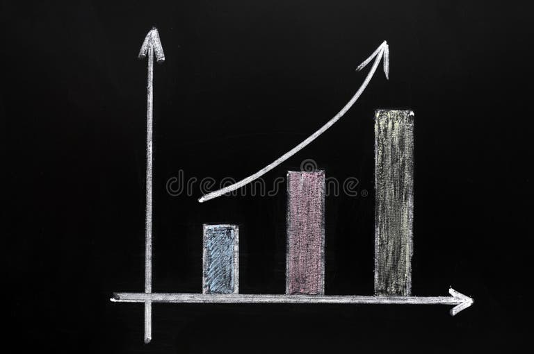 Business Chart Showing Positive Growth Stock Photo - Image of chalk ...
