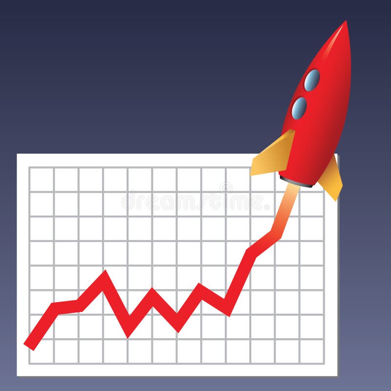 Business Chart Skyrocketing Stock Vector - Illustration of management ...