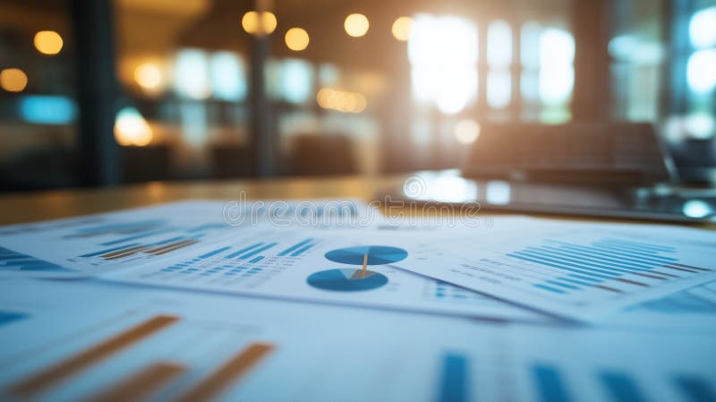 A Business Chart on a Table. Business Analysis of the Data. Customer ...