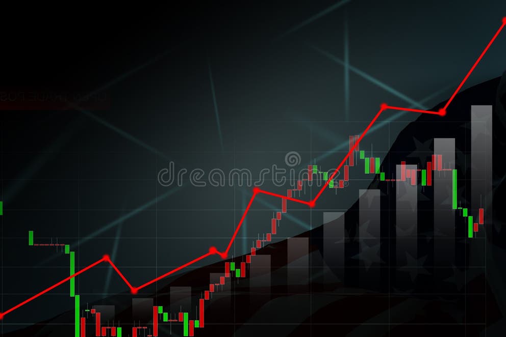 The Business Chart Visual Graphics Report Concept. Stock Image - Image ...