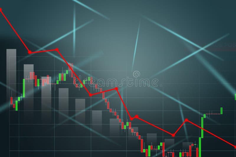 The Business Chart Visual Graphics Report Concept. Stock Image - Image ...