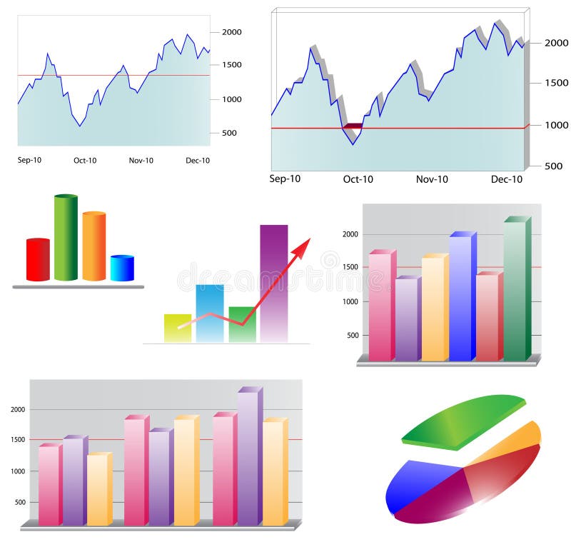 Business charts stock vector. Illustration of achievement - 17993913