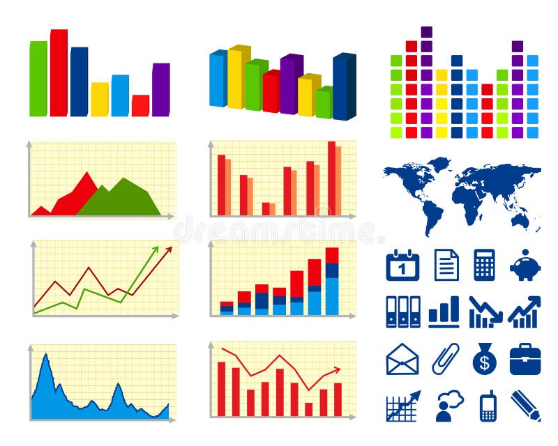 Business charts stock vector. Illustration of market - 18940179