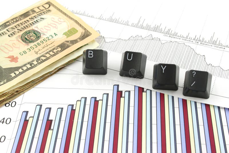 Business Charts with BUY? stock image. Image of funds - 1626115