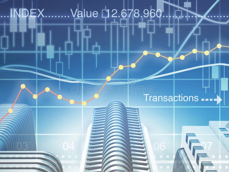 Business charts composing stock illustration. Illustration of ...