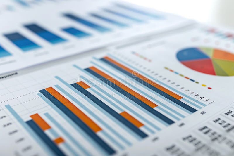 Business Charts Graphs Data Analysis Financial Report Bar Charts Pie ...