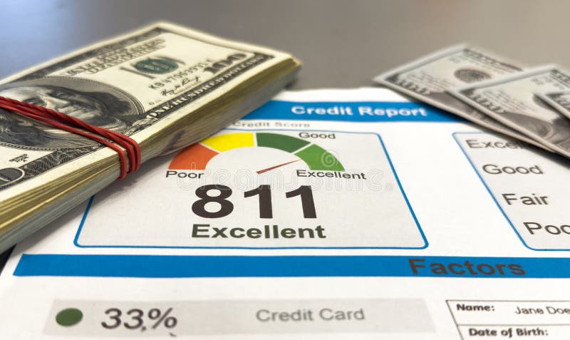 Business Charts and Graphs on Screen with CREDIT SCORE Title Stock ...