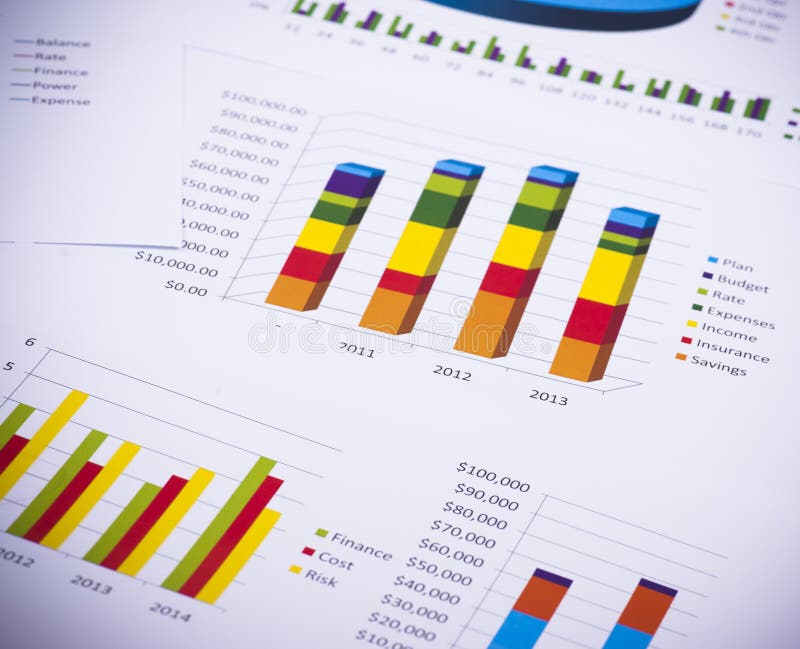 Business Charts and Numbers Stock Image - Image of calculator, graph ...