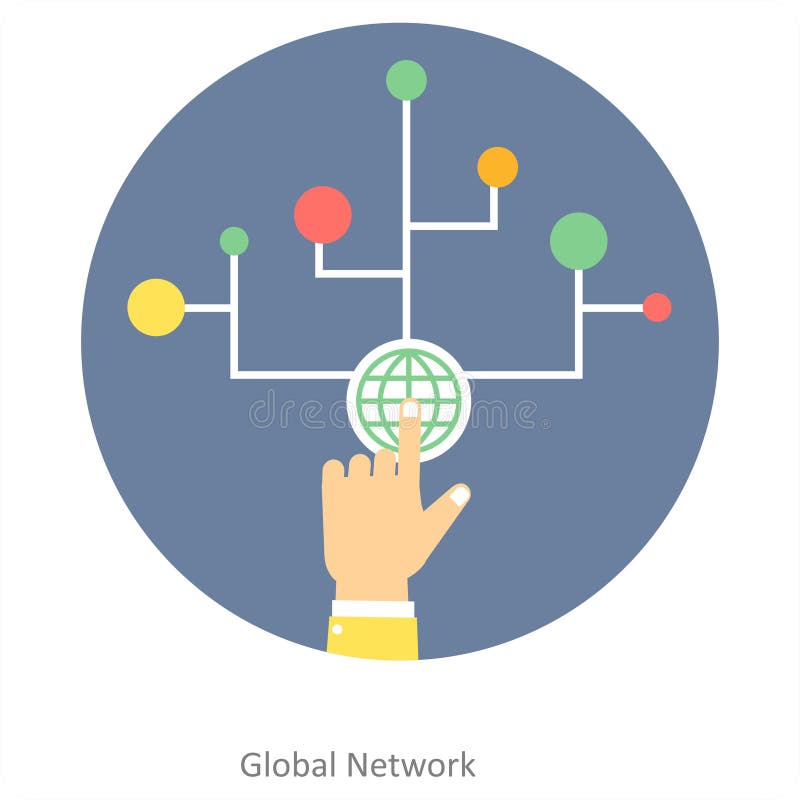 Global Network stock vector. Illustration of business - 264945654