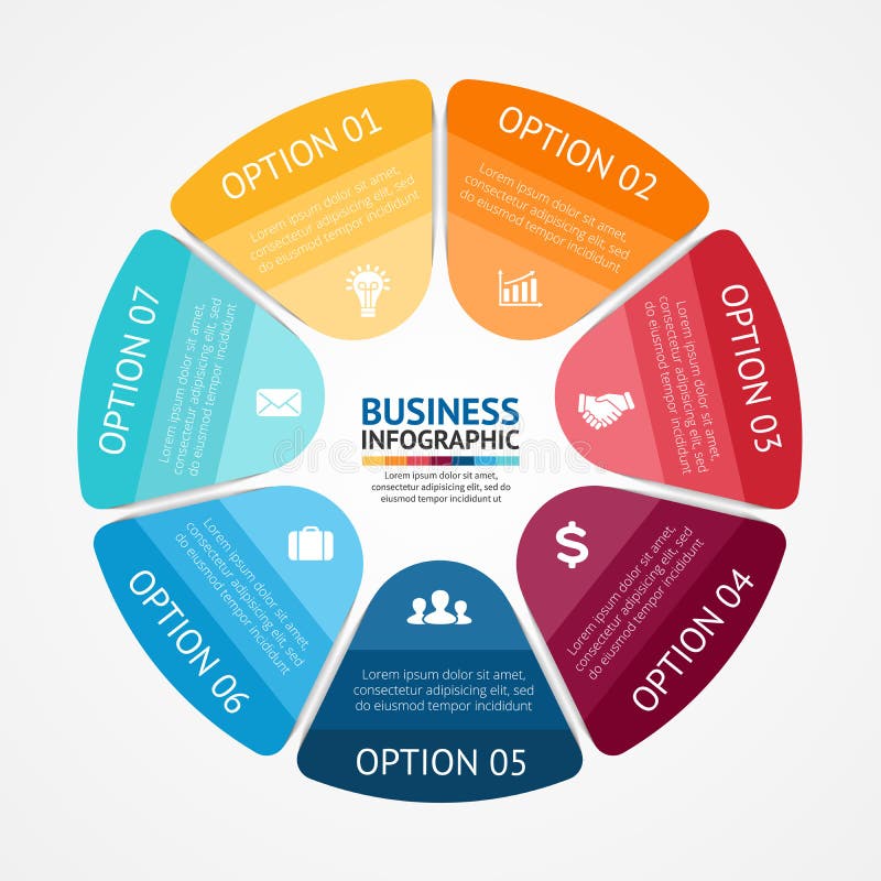 Business Circle Infographic, Diagram with Options Stock Vector ...