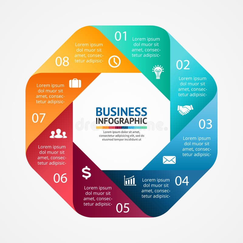 Business Circle Infographic, Diagram with Options Stock Vector ...