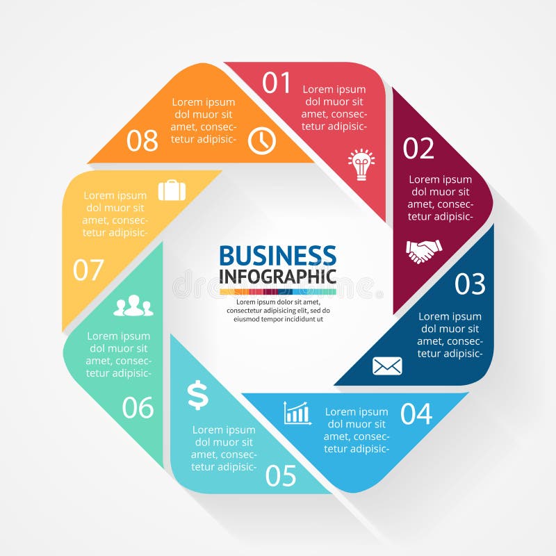 Business Circle Infographic, Diagram with Options Stock Vector ...