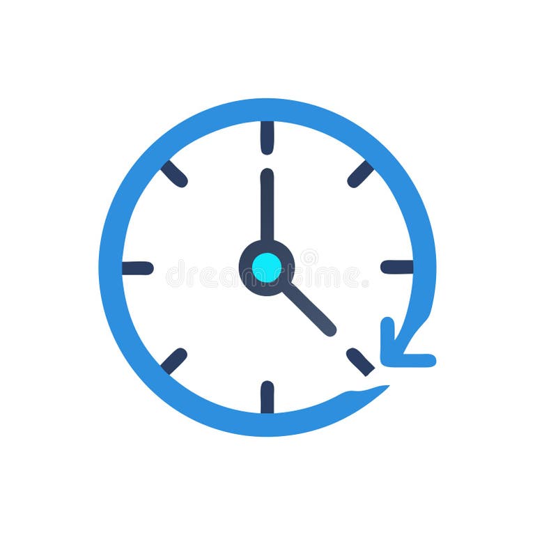 Business Clock Icon for Time Management Stock Vector - Illustration of ...