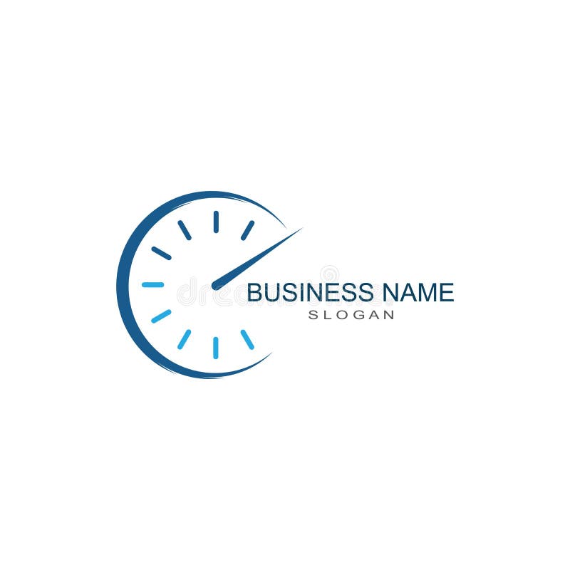 Business Clock Logo Template Vector Stock Vector - Illustration of ...