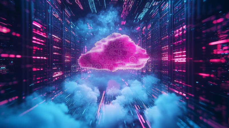 Business Cloud Data Computing Security and Server Virus Protection ...