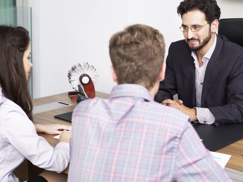 Business Co-workers at Desk, Working Stock Image - Image of ...