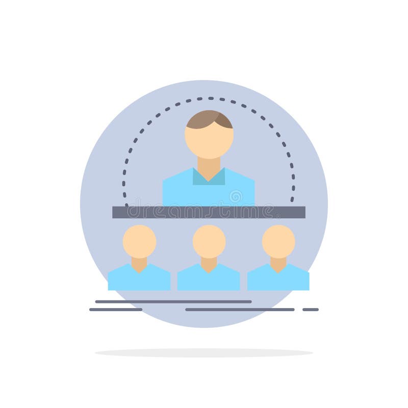 Business, Coach, Course, Instructor, Mentor Flat Color Icon Vector ...