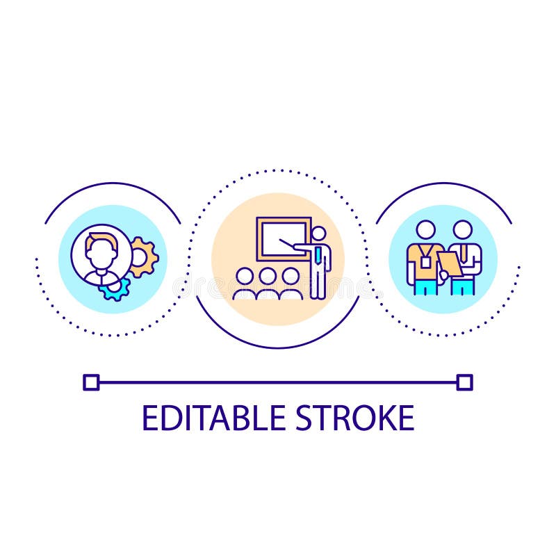 Business Coaching Concept Icons Set Stock Illustration - Illustration ...