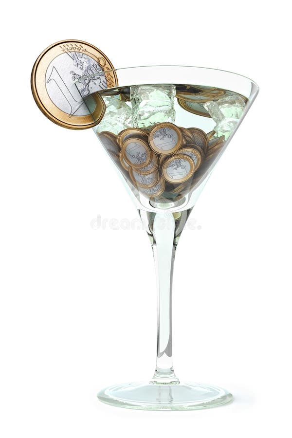 Business Cocktail of Wine and Money (first Version) Stock Illustration ...
