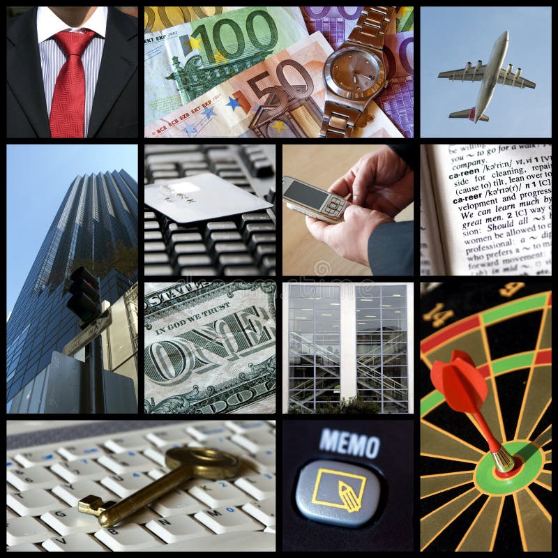 Business collage stock image. Image of dollar, euros - 15871801