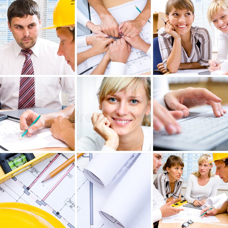 Business collage stock image. Image of drawings, communication - 16528785
