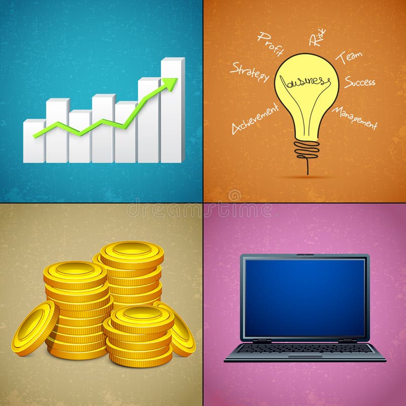 Business Growth Step Infographics Option. Stock Vector - Illustration ...