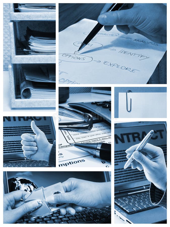 Business collage stock photo. Image of confirmation, agree - 7635492