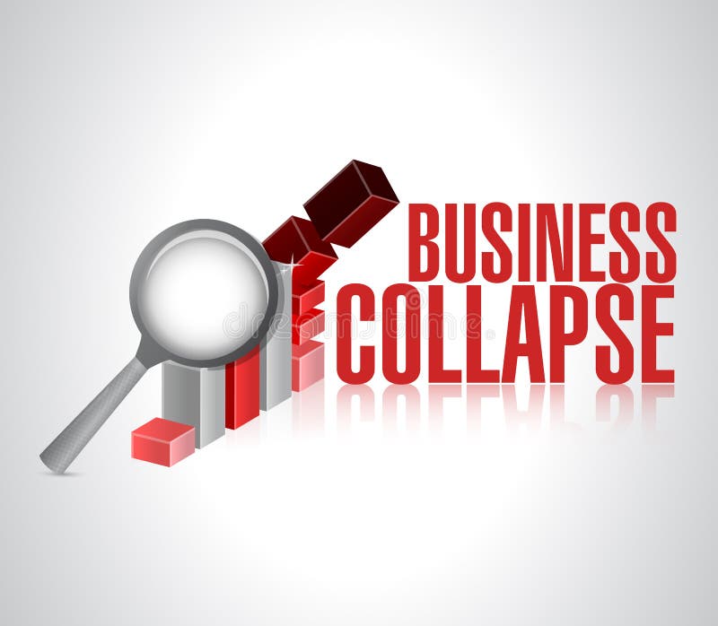 Business Collapse Sign Illustration Design Stock Illustration ...