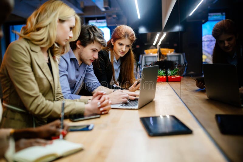 Business Colleagues Bonding in Pub Stock Image - Image of listening ...