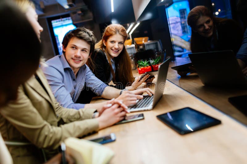 Business Colleagues Bonding in Pub Stock Photo - Image of cooperation ...