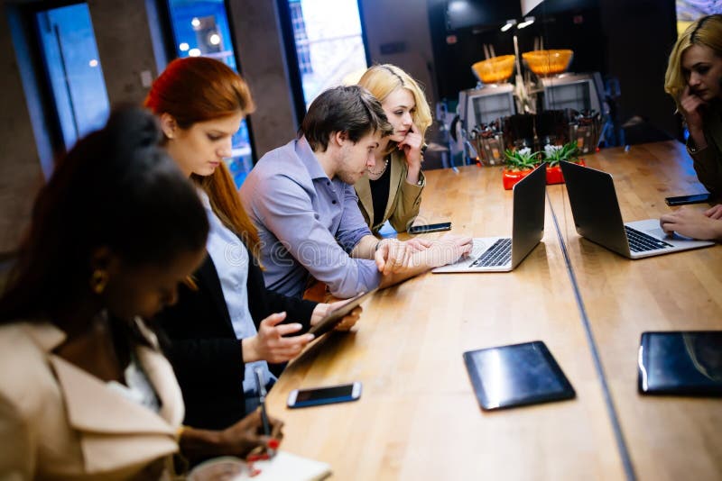 Business Colleagues Bonding in Pub Stock Image - Image of internet ...