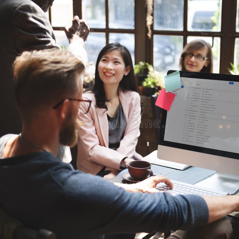 Business Colleagues Conference Teamwork Ideas Concept Stock Photo ...