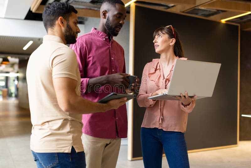 Discussing the Project Ideas. Successful Team are Working Together in ...