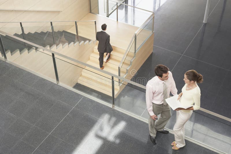 Business People in Office Interior Stock Photo - Image of peace, blue ...